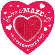 Valentine Cards with Heart Maze Puzzles (12) – Smart Soirée