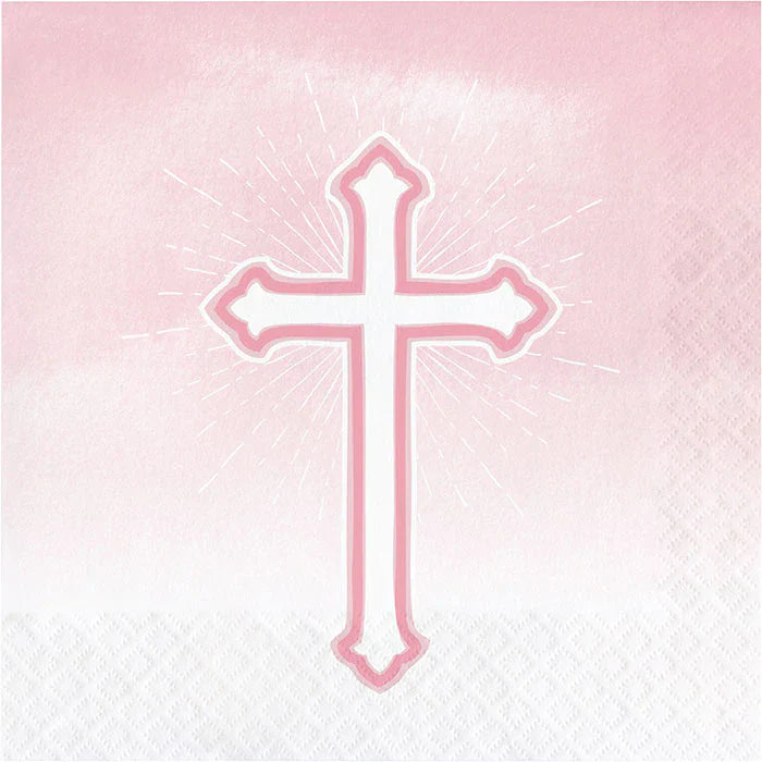 Pink Cross Party Supplies & Religious Celebration Decor - Smart Soirée