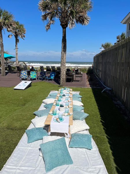 Boho Wooden Picnic Table - (Rental) – Smart Soirée