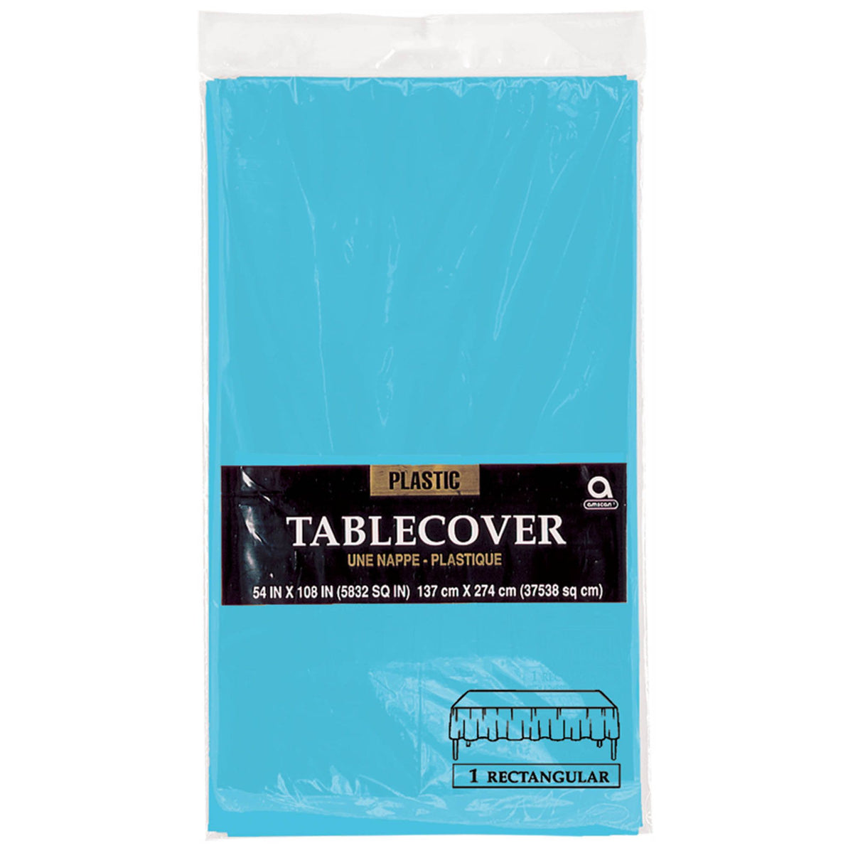 Thick - Caribbean Blue Plastic Table Cover – Smart Soirée