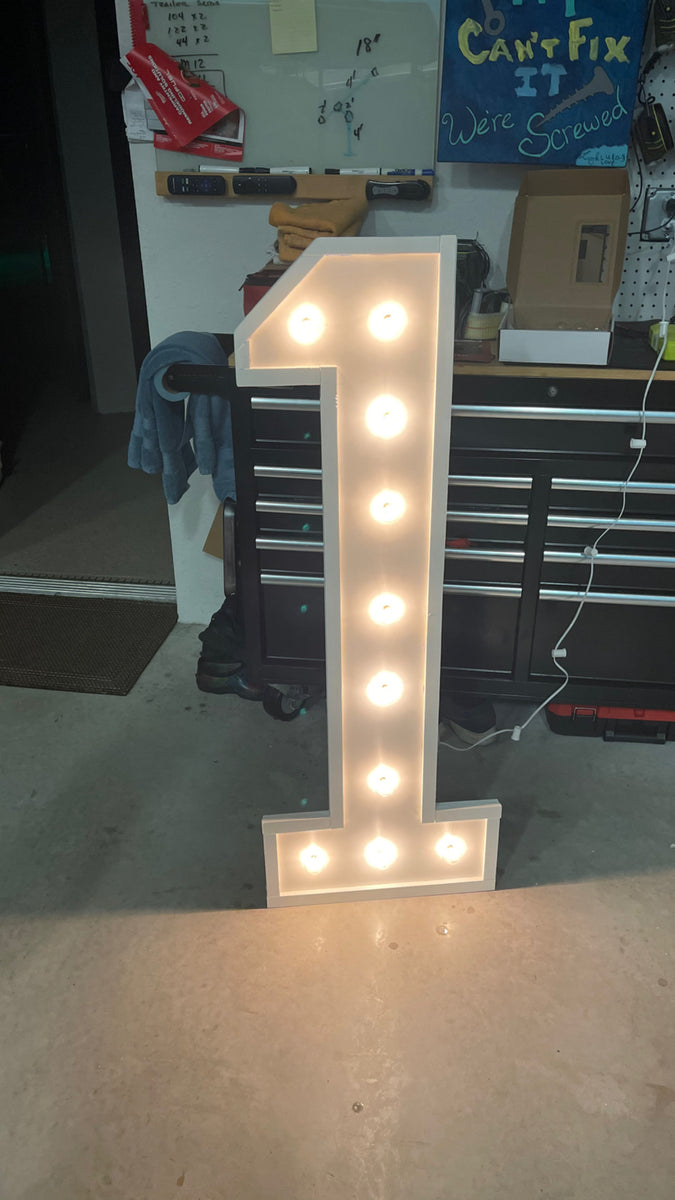 Marquee Light Up Number - 1 (Rental) – Smart Soirée
