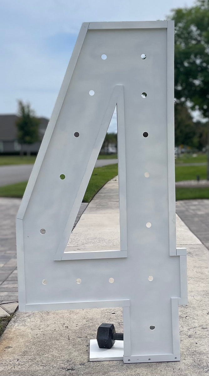 Marquee Light Up Number - 4 (Rental) – Smart Soirée